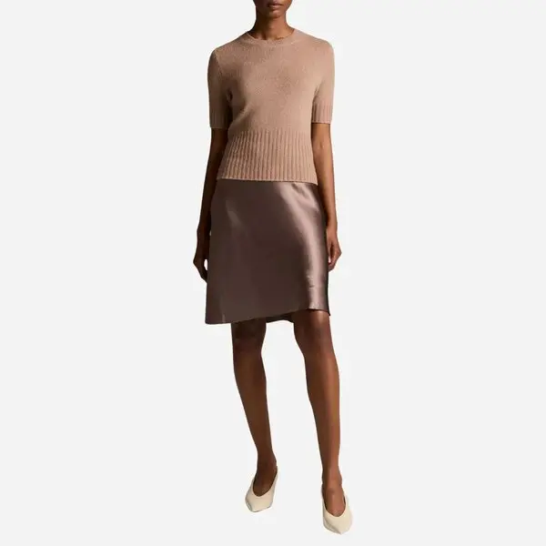 Vince Ribbed Short-sleeve Sweater