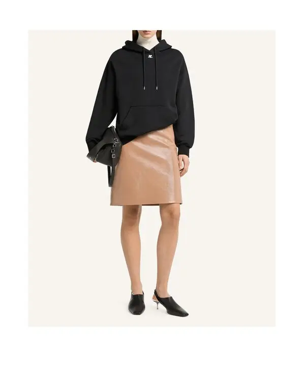 COURREGES Logo-patch Cotton Hoodie