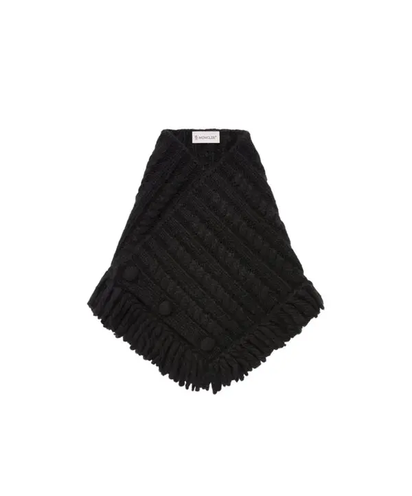 Moncler Cable Knit Alpaca Blend Neck Scarf
