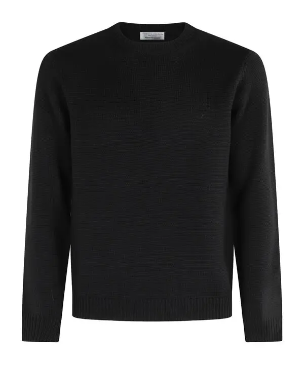 ROBERTO COLLINA Crew Neck Long-sleeved Sweater