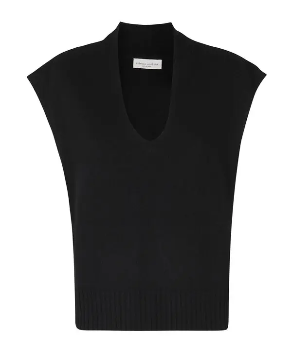 ROBERTO COLLINA V-neck Sleeveless Sweater