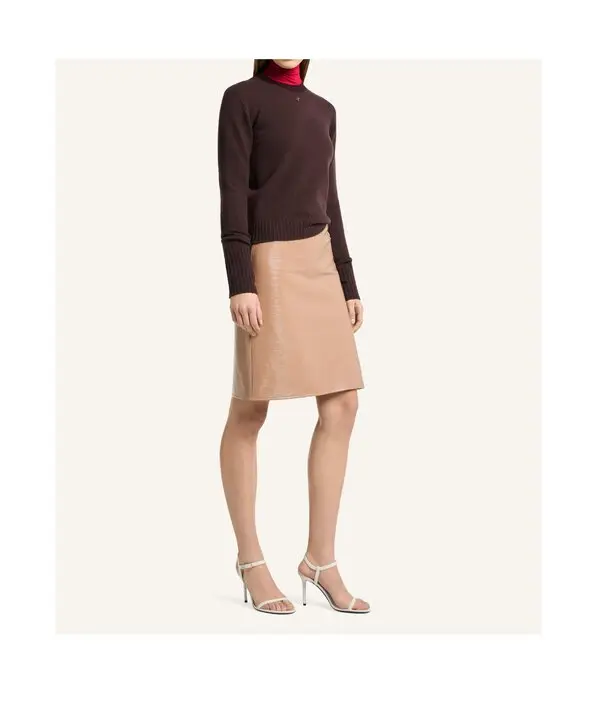 COURREGES Ac Logo Crew Neck Sweater - Burnt Red