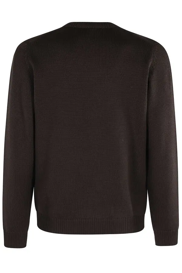 ROBERTO COLLINA Crew Neck Long-sleeved Sweater