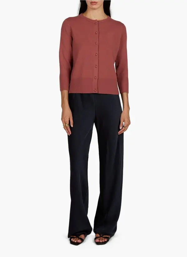 Vince Crew Neck Button Front Knitwear