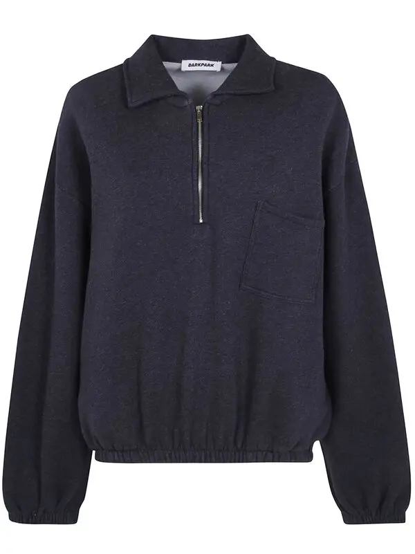 DARKPARK Alva Cropped Zip-up Sweatshirt - Dark Gray