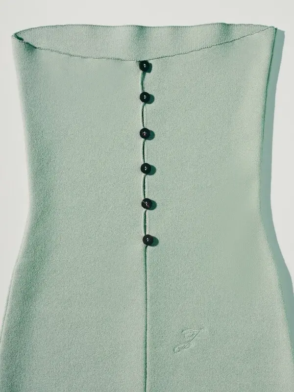 Jacquemus Button-down Knit Strapless Dress