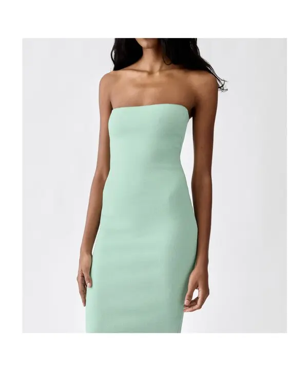 Jacquemus Button-down Knit Strapless Dress