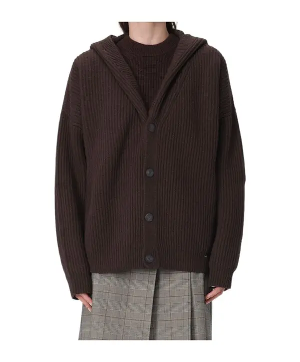 DONDUP Hooded Knit Cardigan - Black