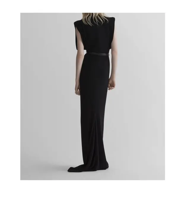 MUGLER Draped Sleeveless Gown
