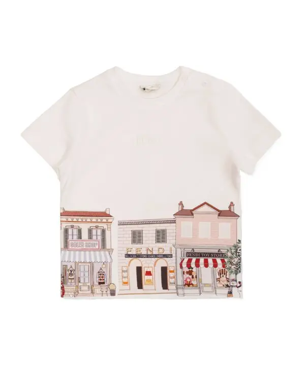 Fendi Short-sleeved T-shirt With Crewneck And Straight Hem