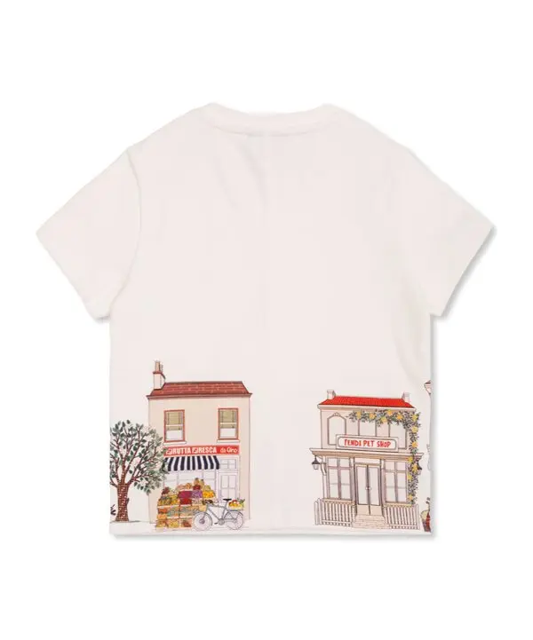 Fendi Short-sleeved T-shirt With Crewneck And Straight Hem