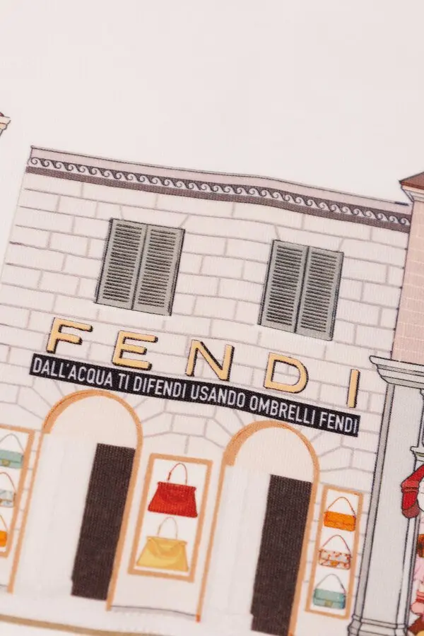 Fendi Short-sleeved T-shirt With Crewneck And Straight Hem
