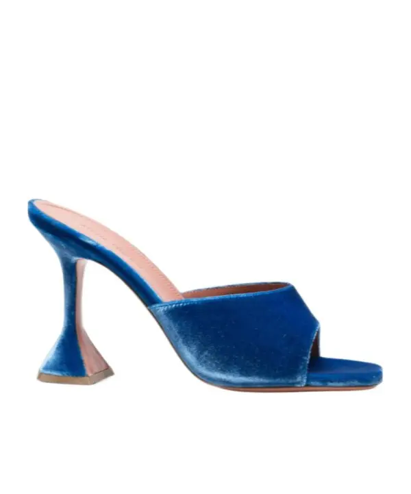 Amina Muaddi Square-toe Velvet Mules