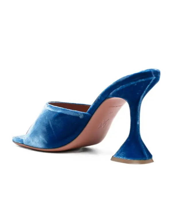 Amina Muaddi Square-toe Velvet Mules