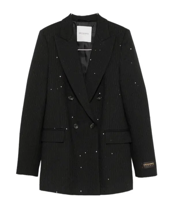 ERMANNO FIRENZE Double-breasted Long-sleeve Blazer