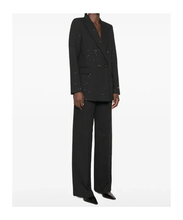 ERMANNO FIRENZE Double-breasted Long-sleeve Blazer