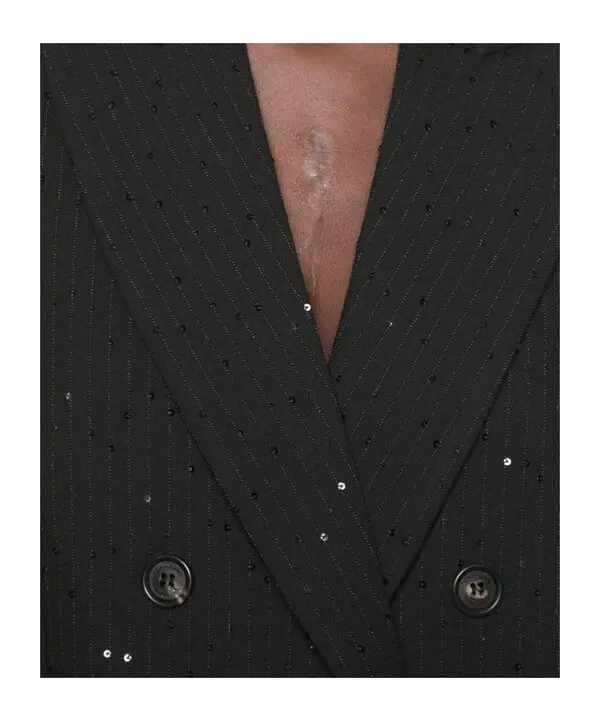 ERMANNO FIRENZE Double-breasted Long-sleeve Blazer