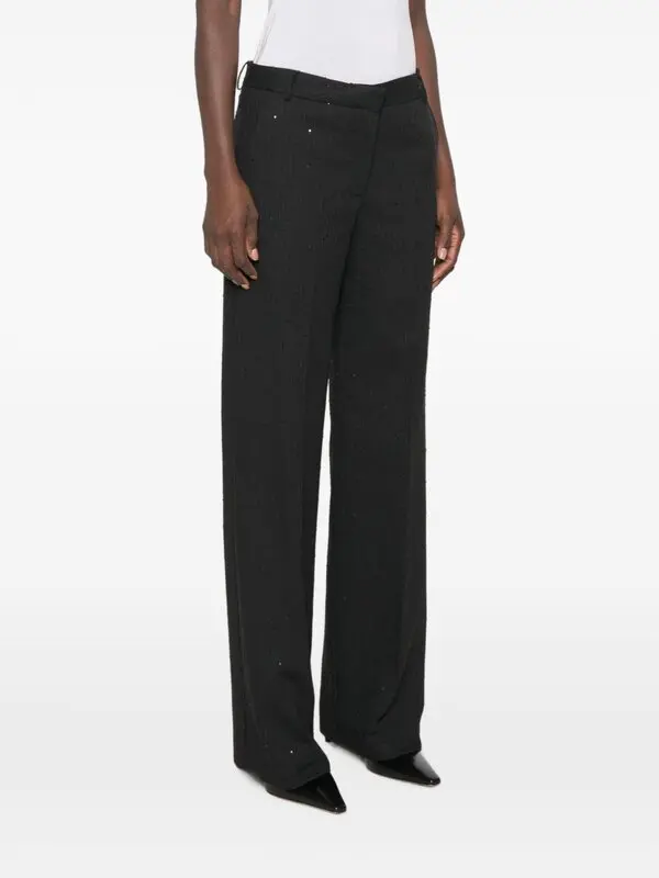 ERMANNO FIRENZE Striped Detail Trousers With Embellishments