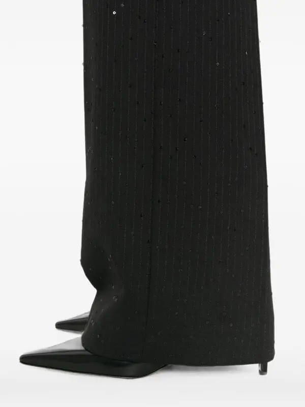 ERMANNO FIRENZE Striped Detail Trousers With Embellishments