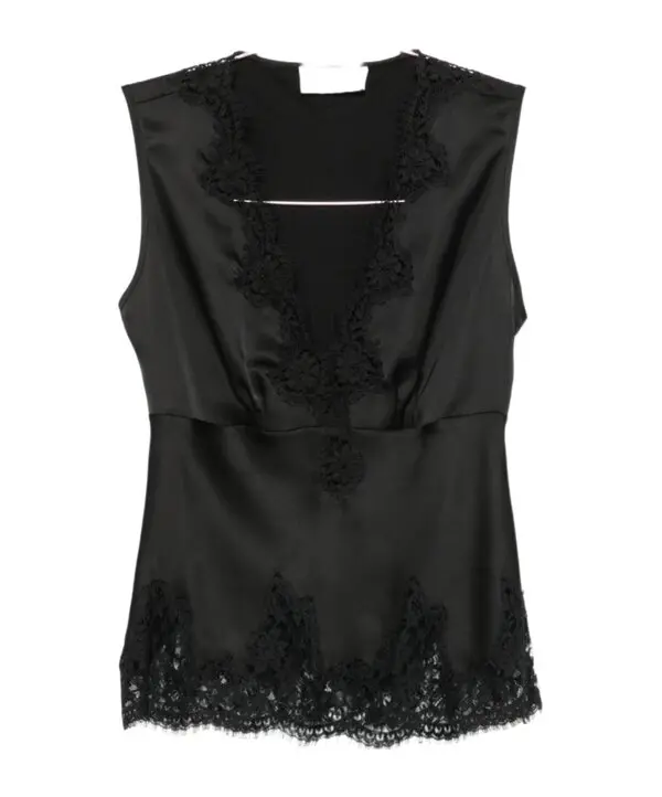 ERMANNO FIRENZE Lace-detail Tank Top
