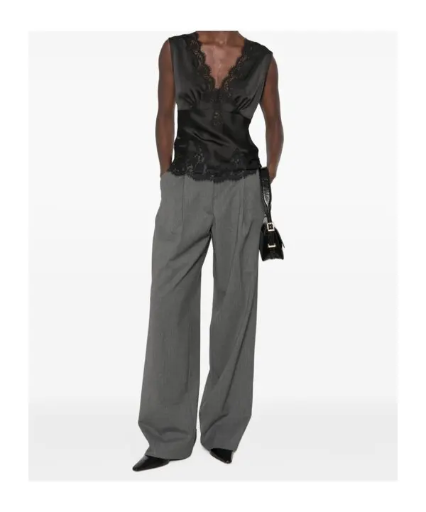 ERMANNO FIRENZE Lace-detail Tank Top