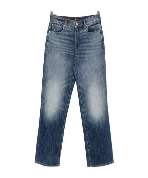 7 For All Mankind Straight-leg Vintage-wash Jeans