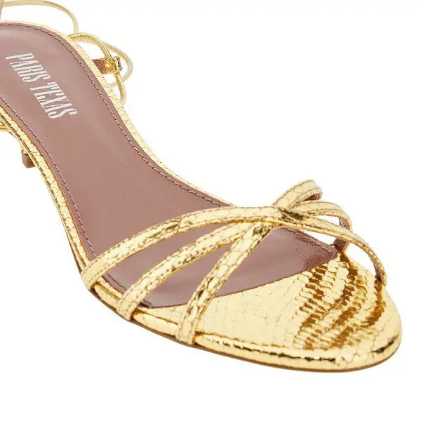 Paris Texas 35mm Linda Heeled Sandals - Gold