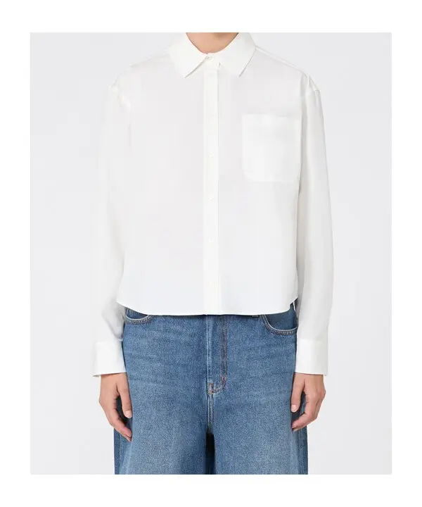 Max Mara Panetto Boxy Shirt With Embroidered Butterfly Detail