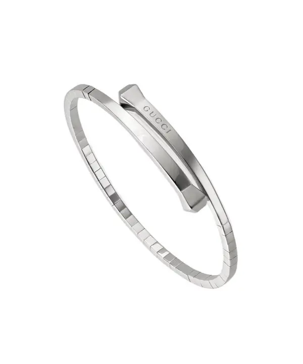 Gucci Chiodo Flexible Bangle Bracelet - Silver