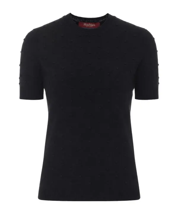 Max Mara Short-sleeved Knit Top - Black