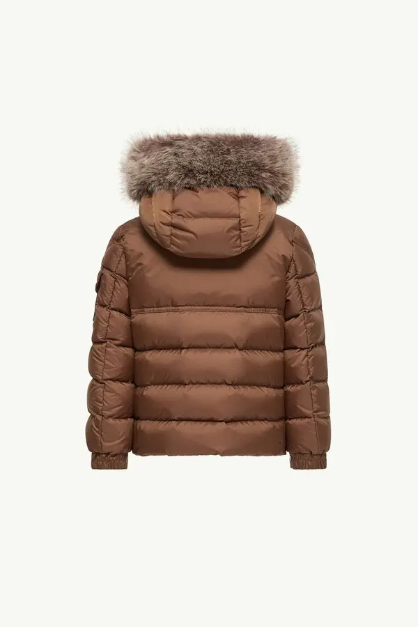 Moncler Byron Hooded Down Jacket With Faux Fur Trim