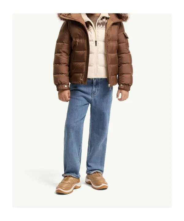 Moncler Byron Hooded Down Jacket With Faux Fur Trim