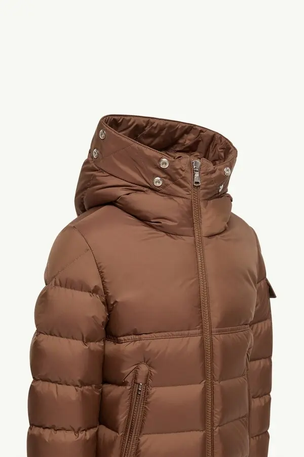 Moncler Byron Hooded Down Jacket With Faux Fur Trim