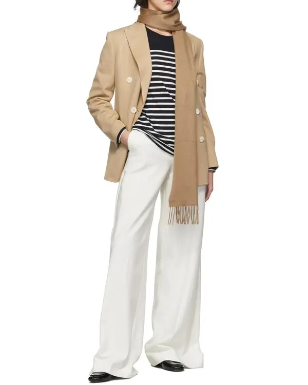Max Mara Logo Fringed Scarf