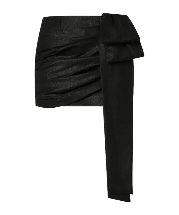 Pinko Bow Pinstriped Mini Skirt