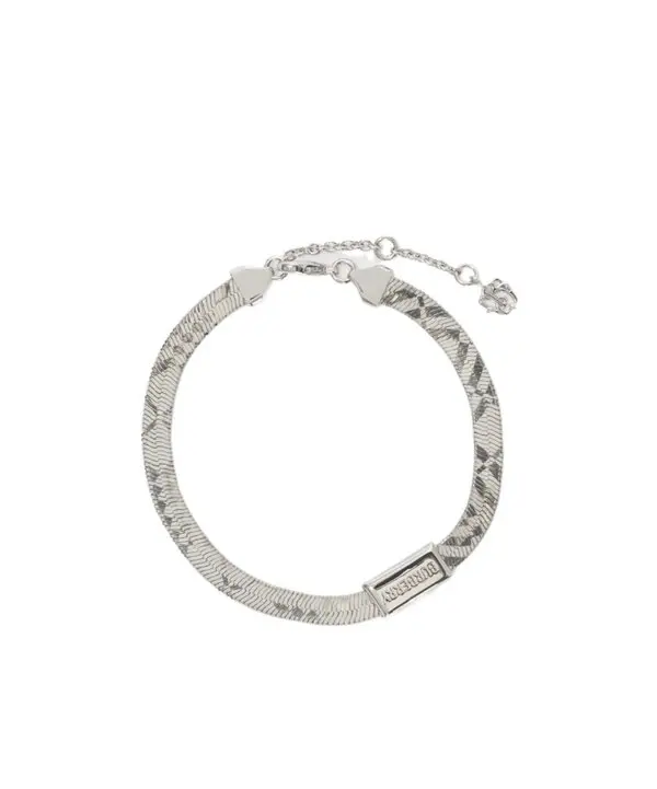 Burberry Engraved Check Bracelet - Silver