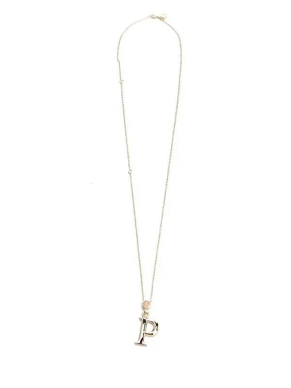 Chloé Letter "p" Pendant Necklace - Gold