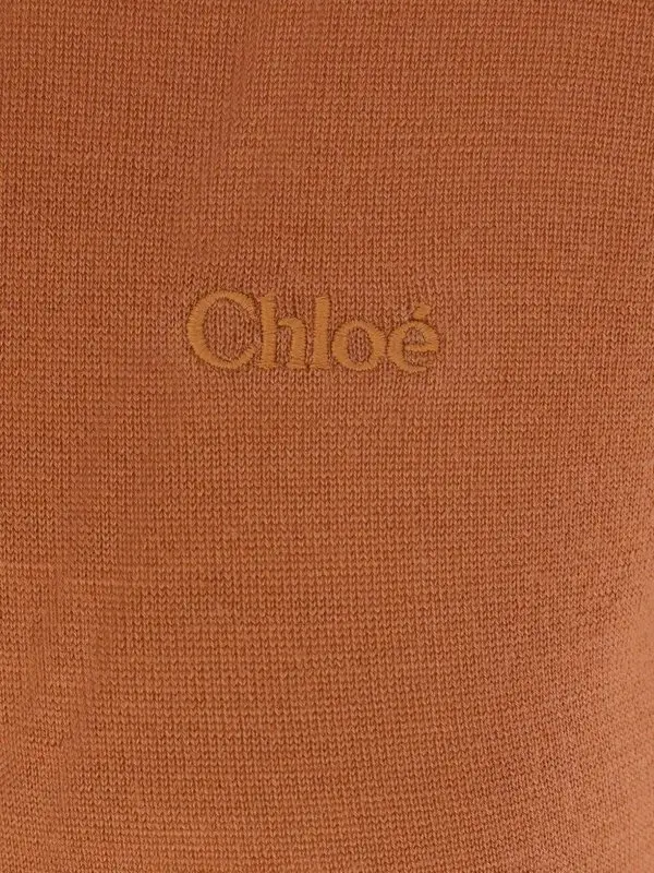 Chloé Ribbed Wool Crew Neck Sweater