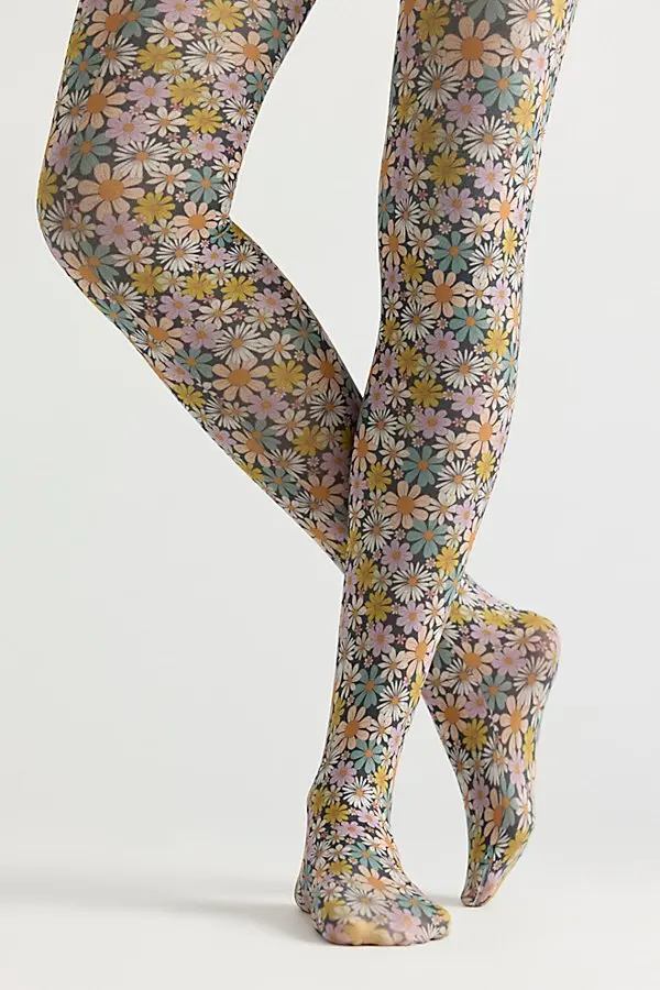 LIVE YOUR COLOUR Multi Mini Flowers Tights - Assort