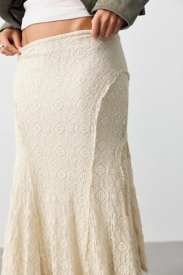 Free People Bella Lace Mermaid Skirt