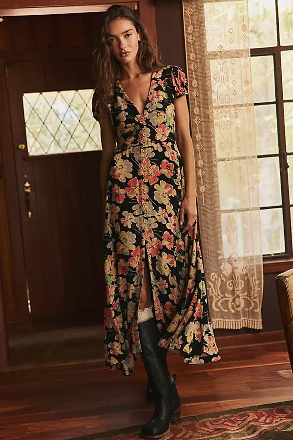 Free People Need Me Midi Dress - Original Combo