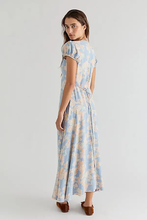 Free People Need Me Midi Dress - Raindrop Combo