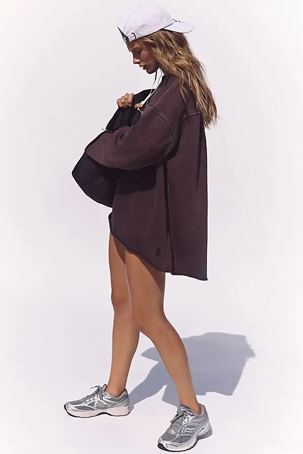 Free People Retro Tunic Sweatshirt - Black