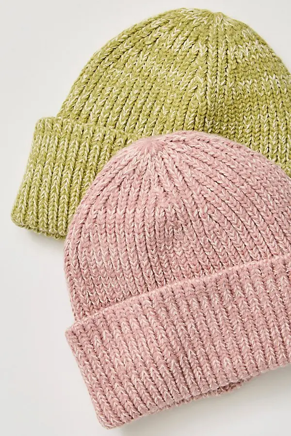 Free People So Marled Cotton Beanie - Kiwi