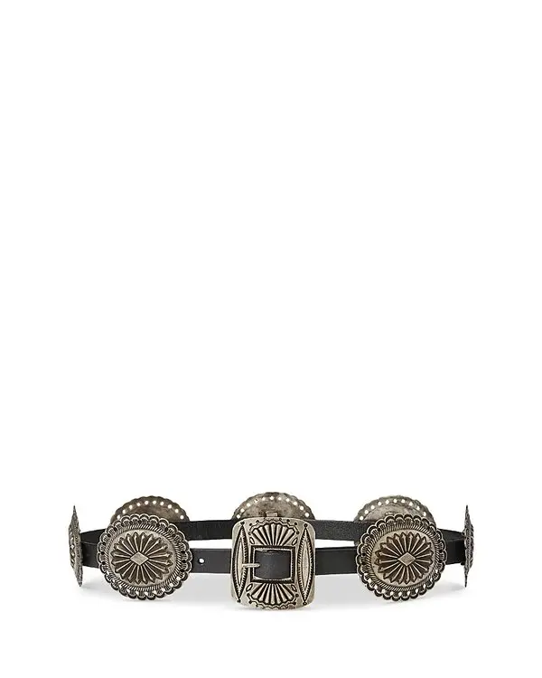 Polo Ralph Lauren Ralph Lauren Embellished Leather Belt - Black