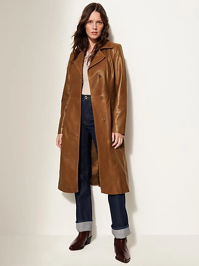 Overland Zelda Leather Trench Coat