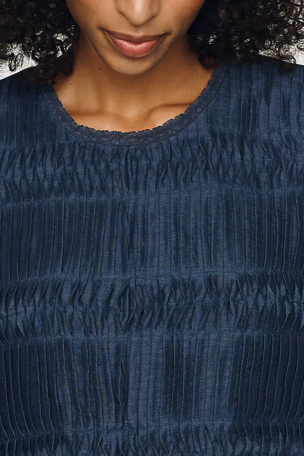 A.REN Brigette 100% Linen Peplum Top