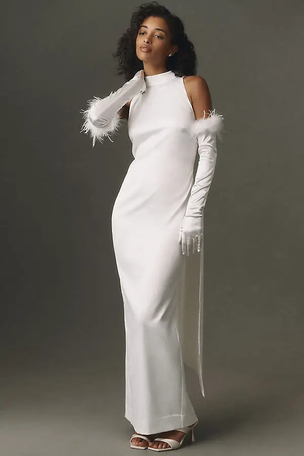 Bhldn Mock-neck Maxi Dress