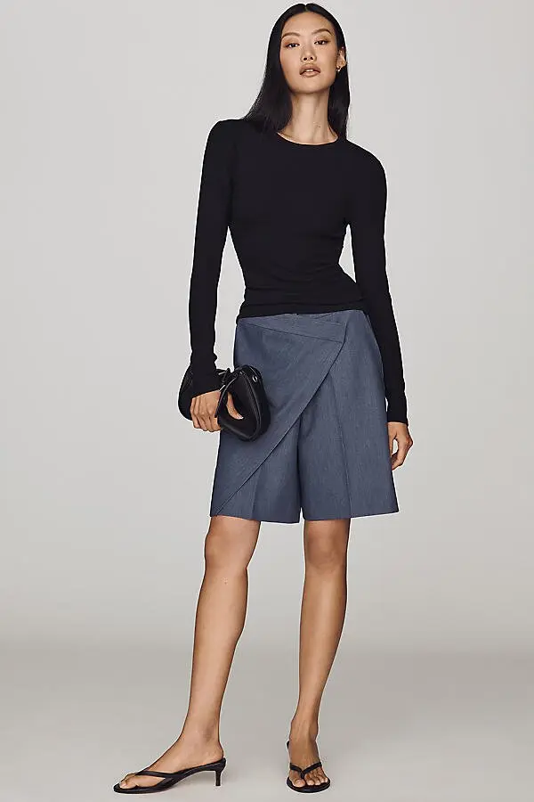 ELODIE Lace-back Ribbed Top