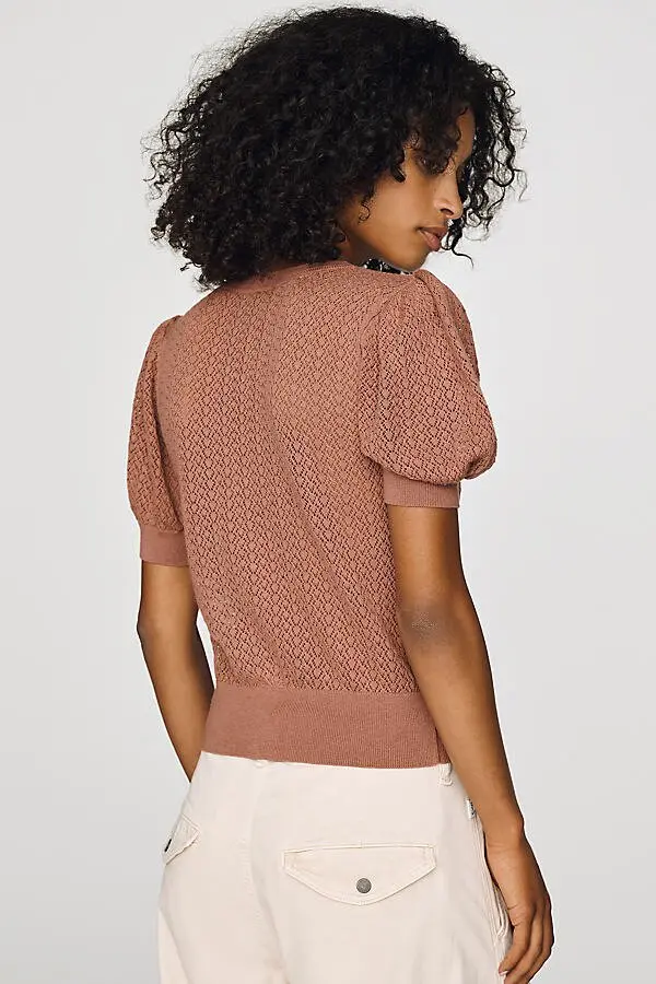Anthropologie Sheer Potelle Cardigan - Camel